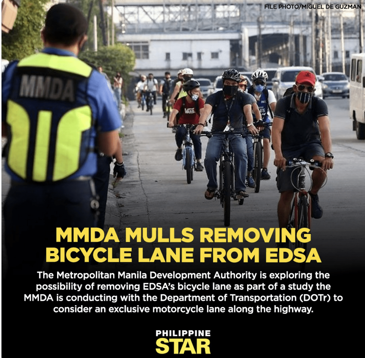Are you in favor of MMDA’ plan to convert EDSA’s bicycle lane to an ...