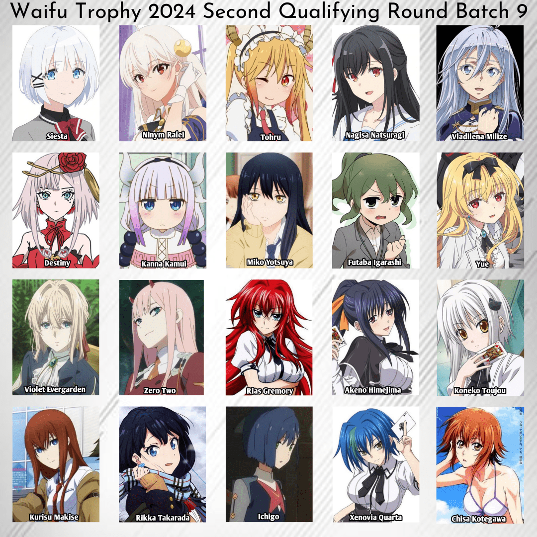 Waifu Trophy 2024 Second Qualifying Round Batch 9 - StrawPoll
