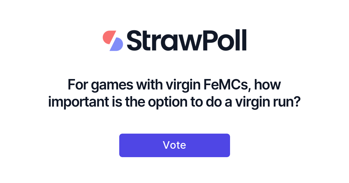 For games with virgin FeMCs, how important is the option to do a virgin ...