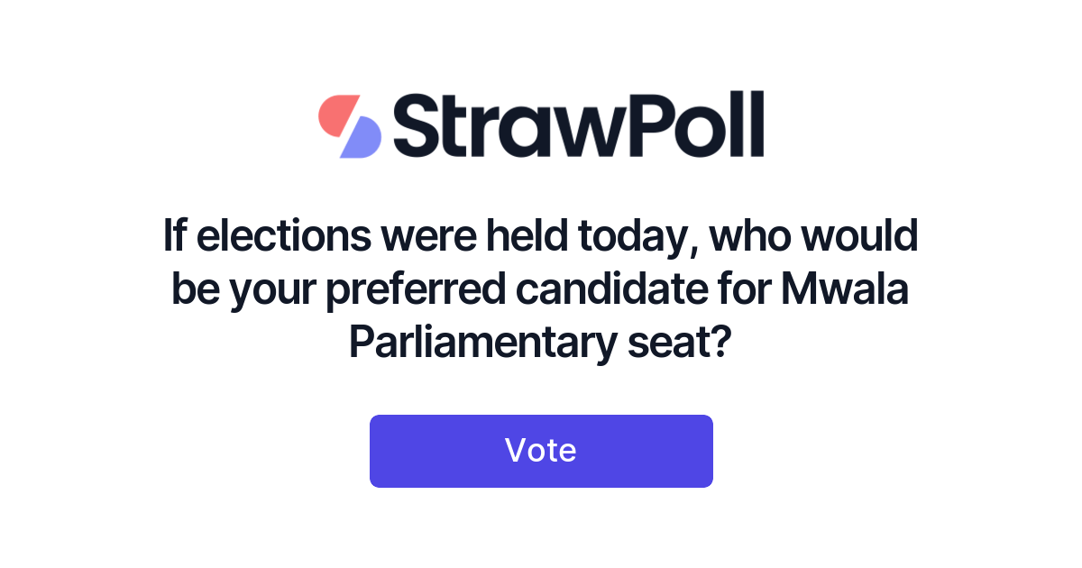 If elections were held today, who would be your preferred candidate for ...