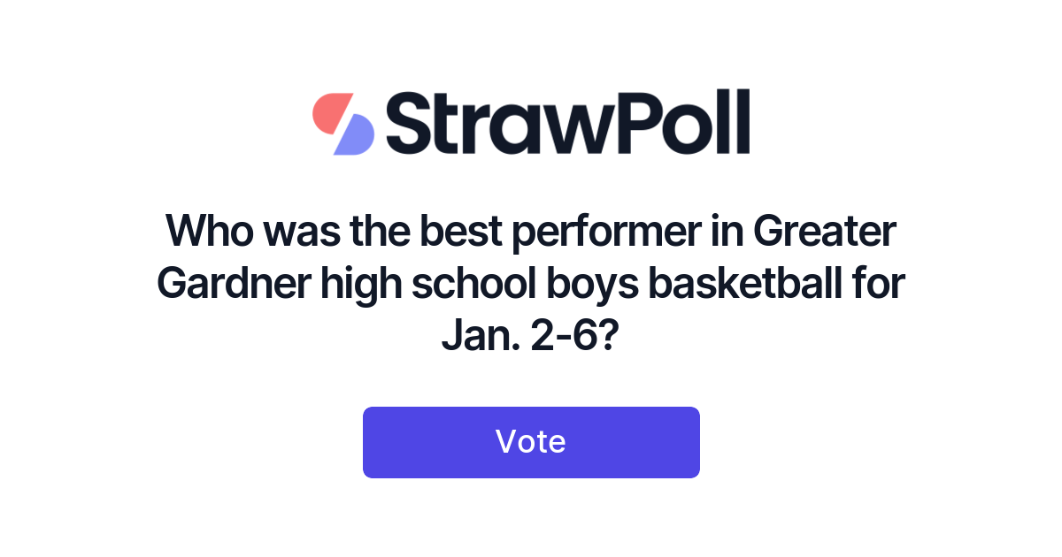 Who was the best performer in Greater Gardner high school boys basketball for Jan. 2-6? - StrawPoll