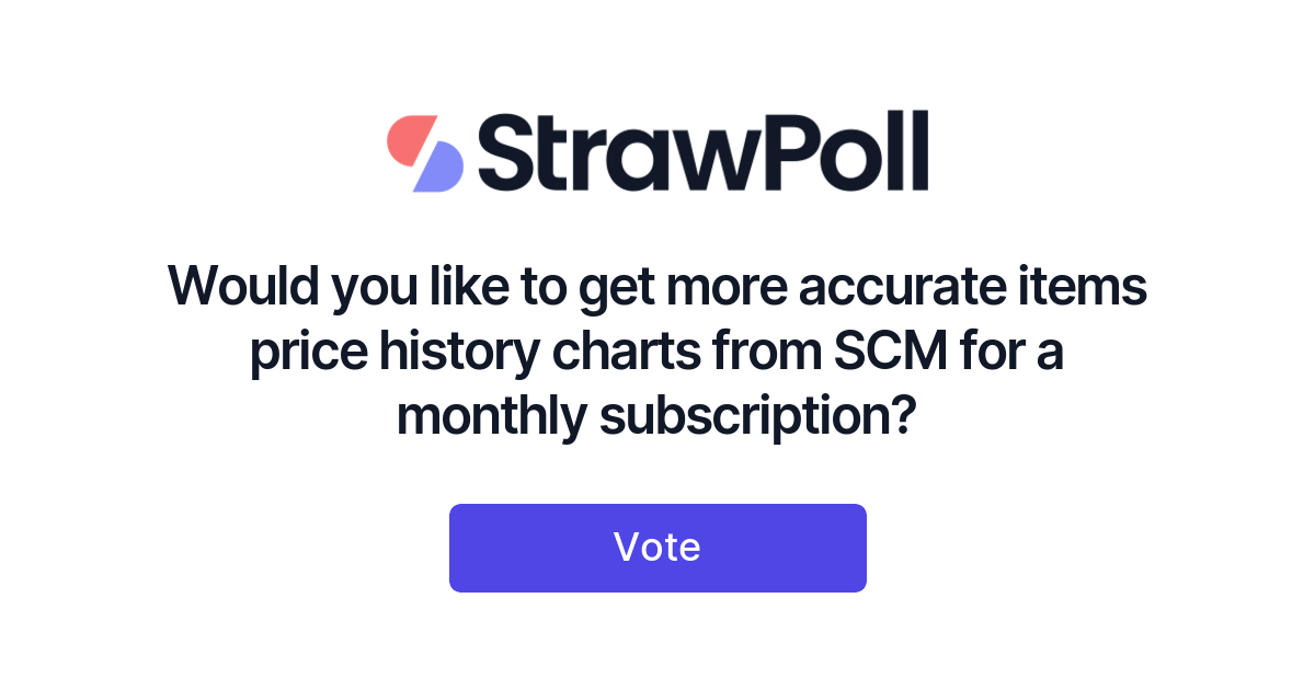 Would you like to get more accurate items price history charts from SCM ...