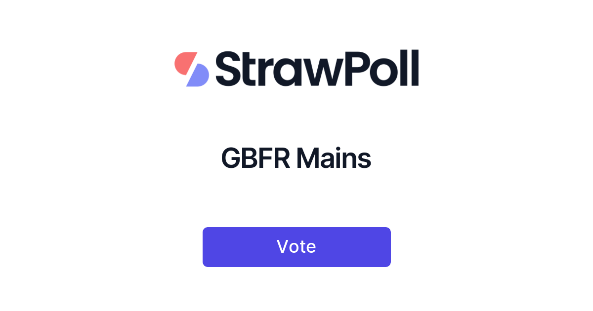 Results: GBFR Mains | Straw Poll