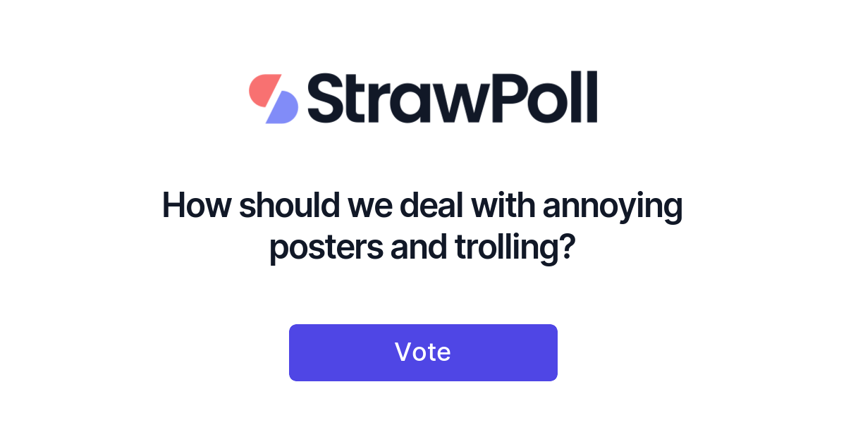 How should we deal with annoying posters and trolling? - StrawPoll