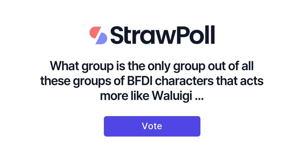 What group is the only group out of all these groups of BFDI characters that acts more lik ...