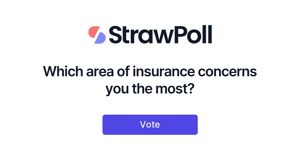 Which area of insurance concerns you the most? - StrawPoll