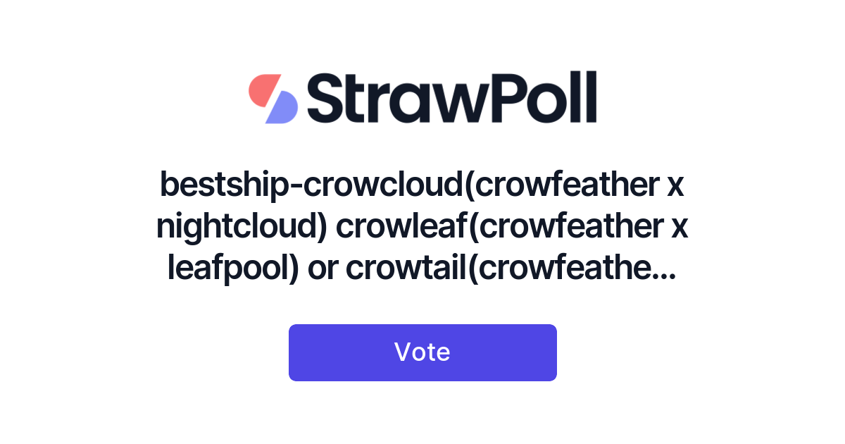 Bestship-crowcloud(crowfeather x nightcloud) crowleaf(crowfeather x ...