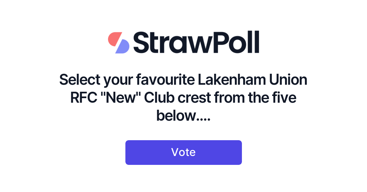 Select your favourite Lakenham Union RFC "New... - Online Poll ...