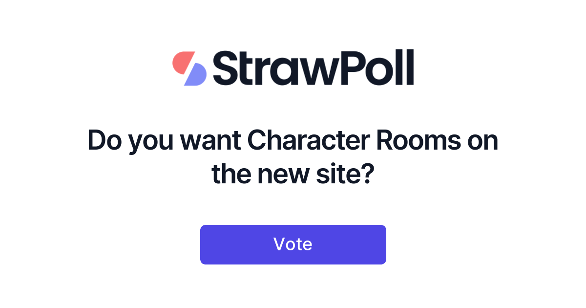 Do you want Character Rooms on the new site? - StrawPoll