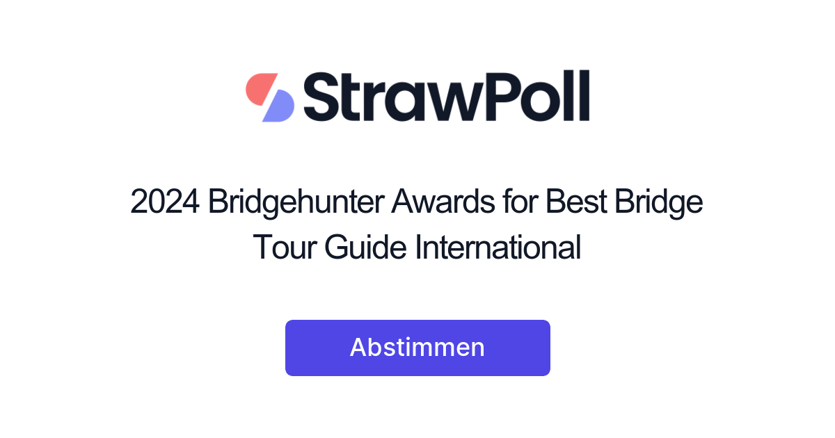 2024 Bridgehunter Awards for Best Bridge Tour Guide International ...