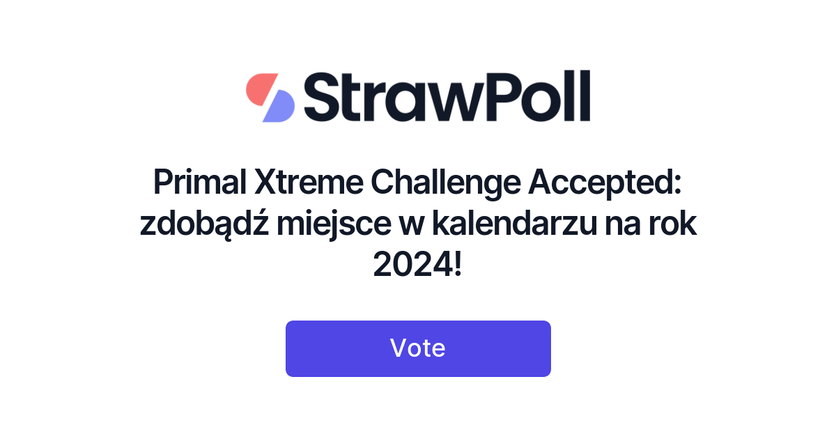 Primal Xtreme Challenge Accepted: zdobądź miejsce w kalendarzu na rok ...