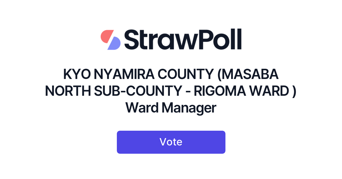 KYO NYAMIRA COUNTY (MASABA NORTH SUB-COUNTY - RIGOMA WARD ) Ward ...