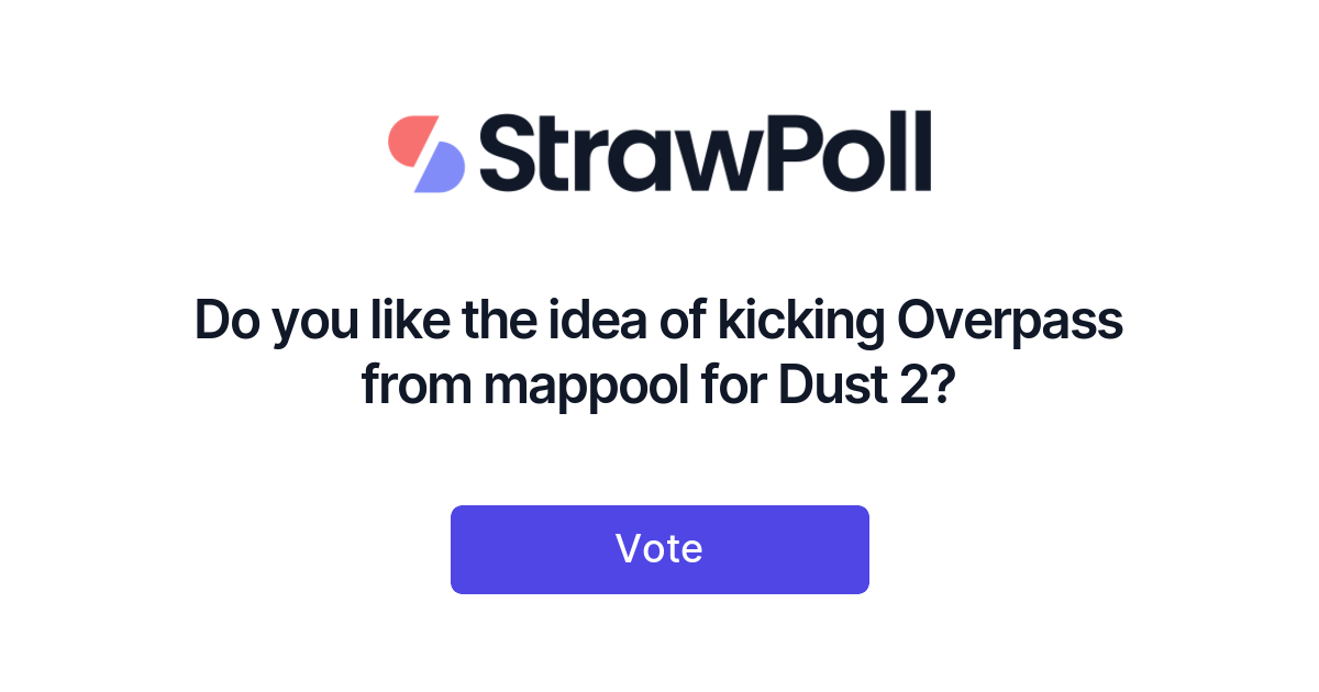 Do you like the idea of kicking Overpass from mappool for Dust 2 ...