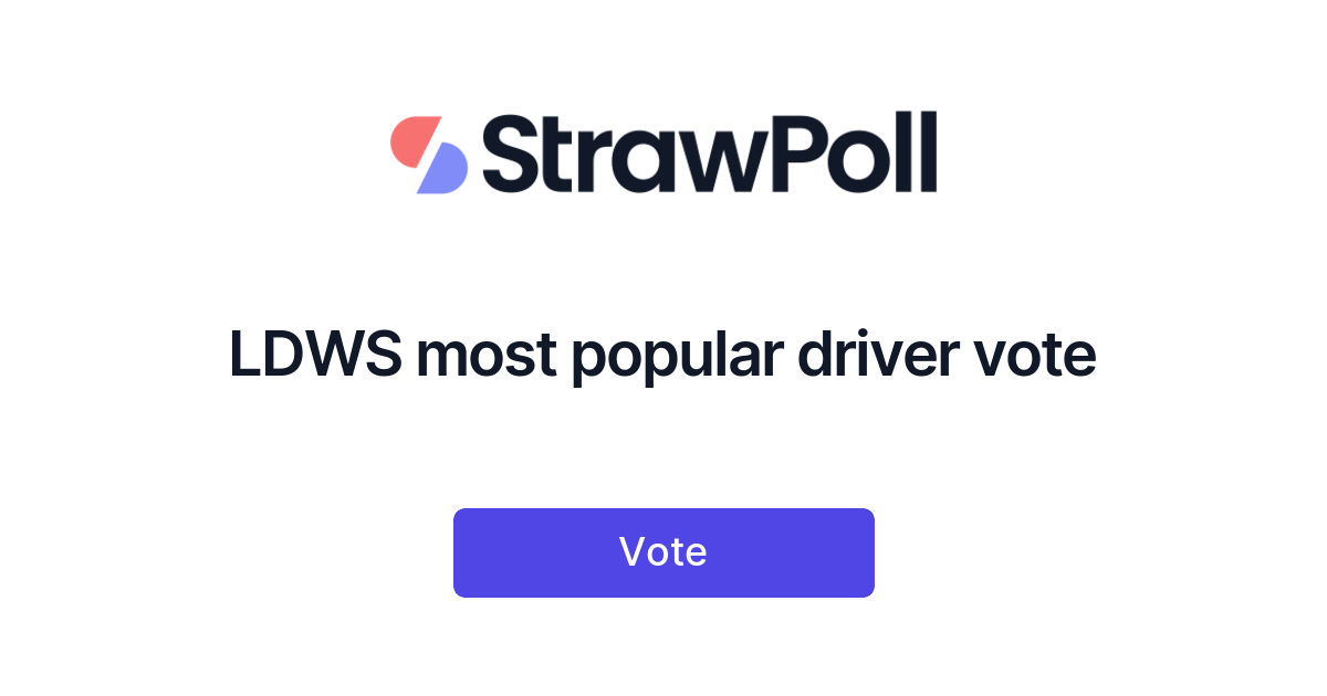 LDWS most popular driver vote - StrawPoll