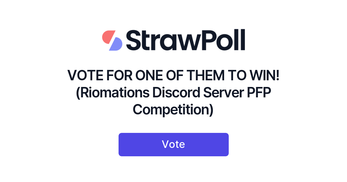 VOTE FOR ONE OF THEM TO WIN! (Riomations Discord Server PFP Competitio ...