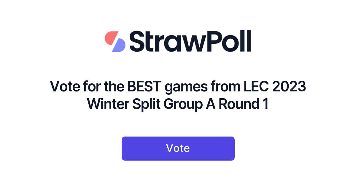 Vote for the BEST games from LEC 2023 Winter Split Group A Round 1 ...
