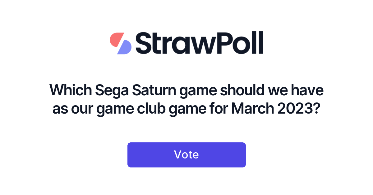 Which Sega Saturn game should we have as our game club game for March ...