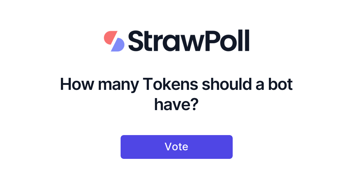 How many Tokens should a bot have? - StrawPoll