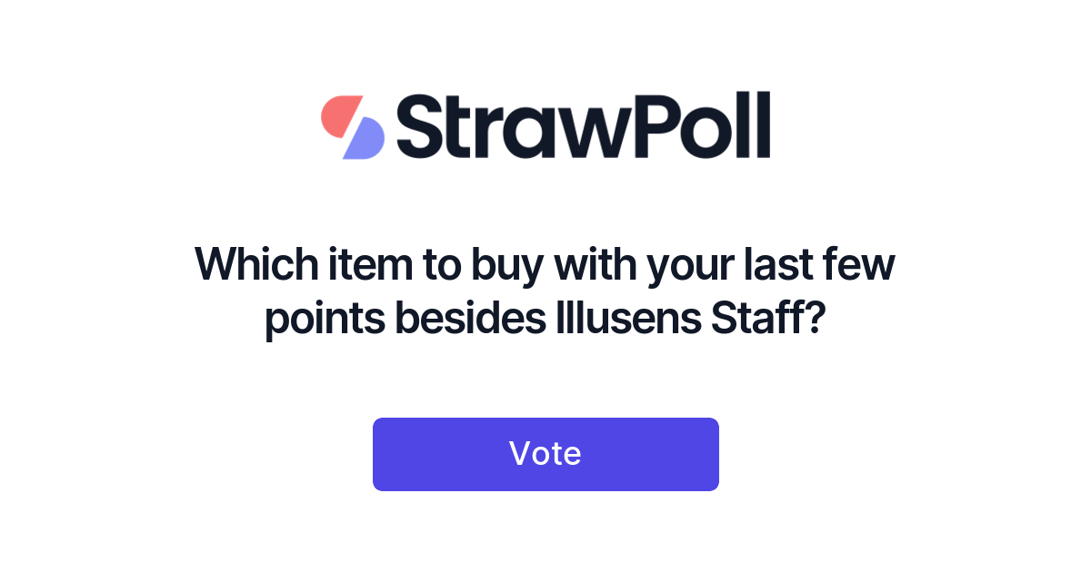 Which item to buy with your last few points besides Illusens Staff ...