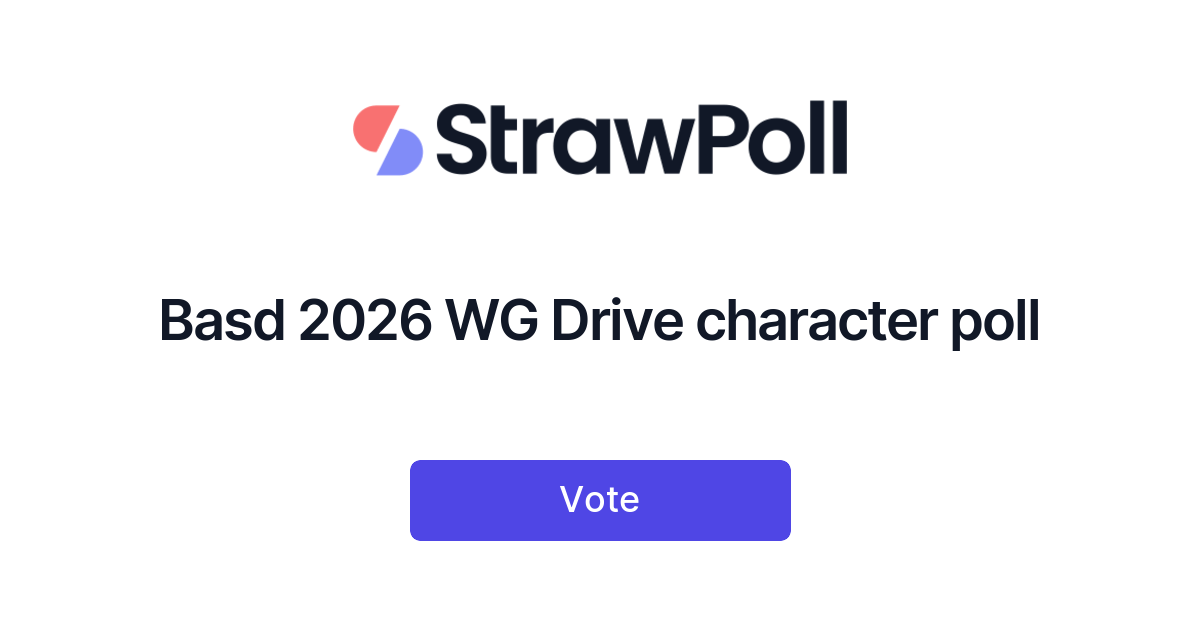 Basd 2026 WG Drive character poll - StrawPoll