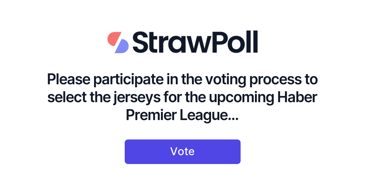 Please participate in the voting process to select the jerseys for the ...